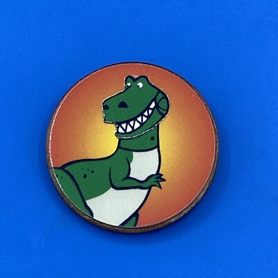 custom Made Craft Pog button pin Toy Story Rex | eBay