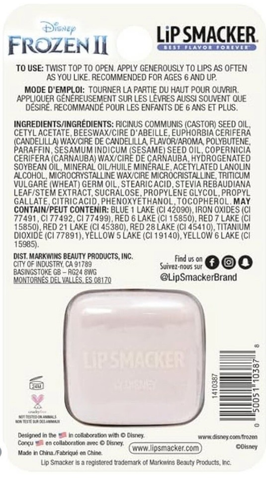 New Disney Lip Smacker Frozen II 'Anna' Berry Magical KEYCHAIN Lip Balm ...