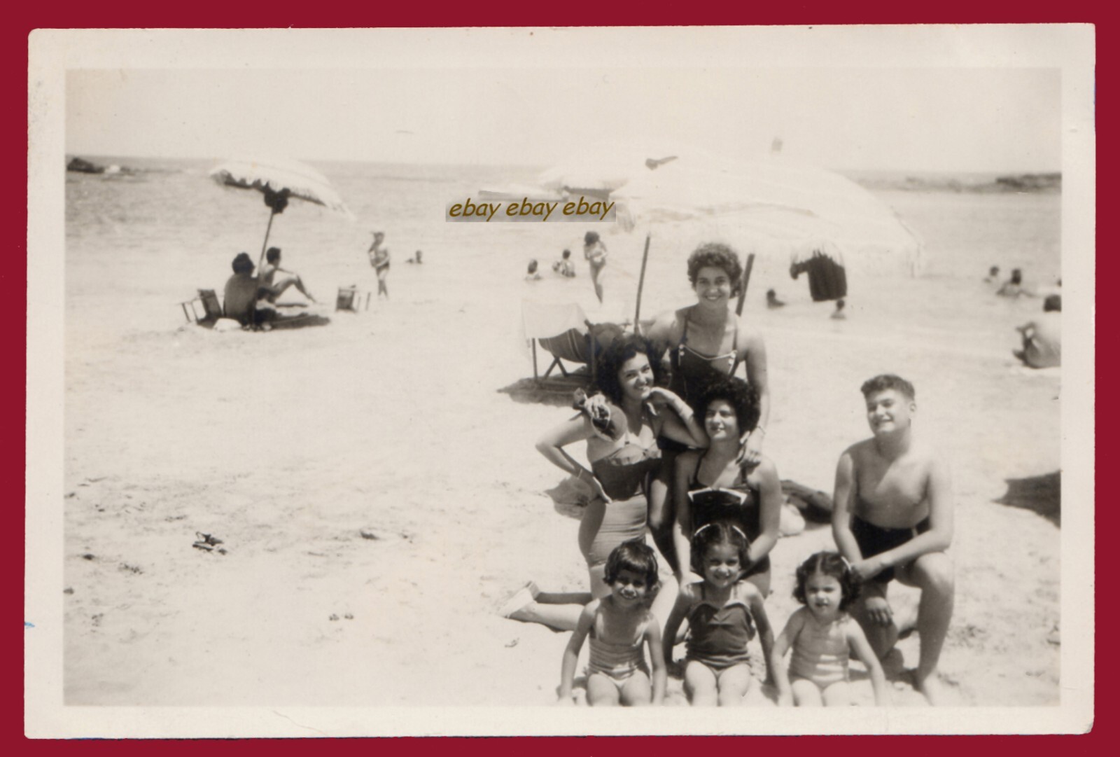 #46912 ALEXANDRIA Egypt 18.6.1956. Group of Greeks in the Sidi Bishr ...