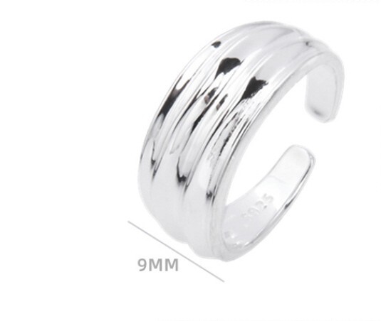 A27 Ring Knitter Look Wrinkle Wawes Silver 925 Adjustable Size | eBay