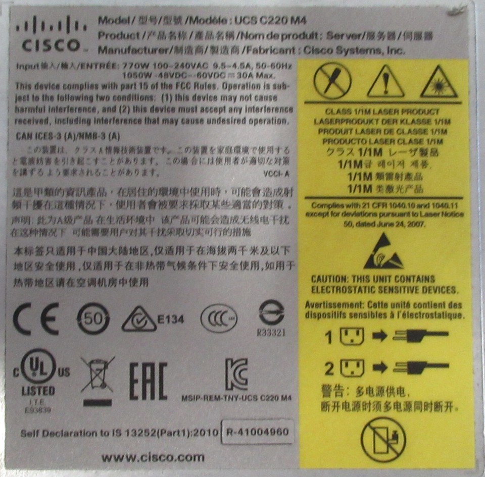Cisco UCS C220 M4 UCSC-C220-M4S 8x 2.5" SAS Bay 1U Server CTO | eBay