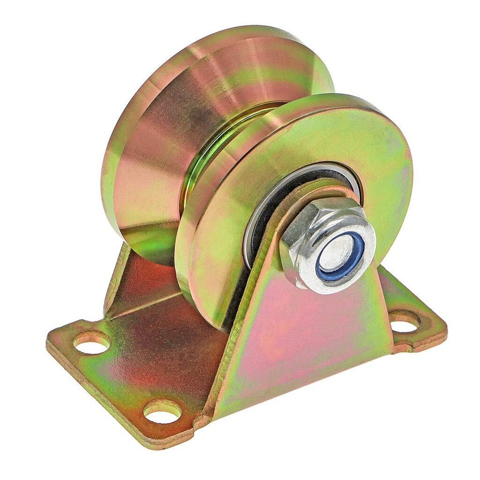 2" V-Groove Wheel, Sliding Gate Casters, Heavy Duty Rigid Roller for ...