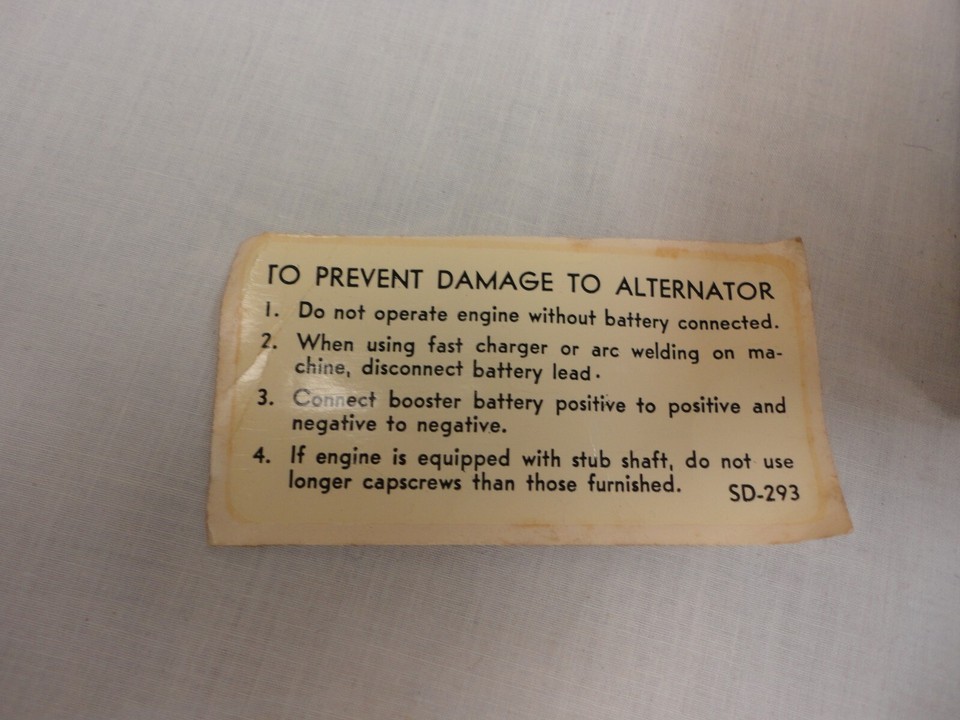 WISCONSIN YJ 49-S1 VOLTAGE REGULATOR THD, TJD, VE4D, VF4D, VH4D, VG4D ...