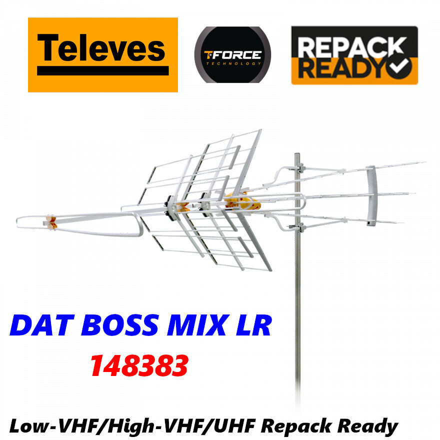 Televes 148383 DAT BOSS MIX Low VHF/High - VHF/UHF LR Antenna Repack ...