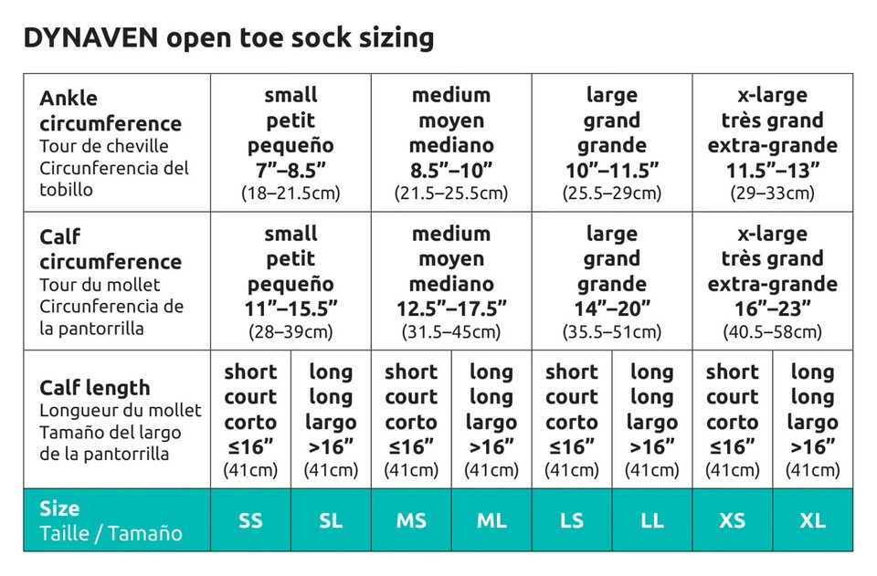 Sigvaris Dynaven UNISEX OT 15-20 20-30 30-40 Compression Knee Stockings ...