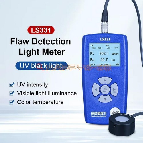 LS331 Flaw Detection Light Meter UV Power Visible Light Illuminance Lux ...