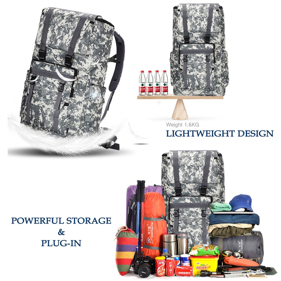 120L Extra Large Hiking Camping Military Tactical Backpack Outdoor Bag ...