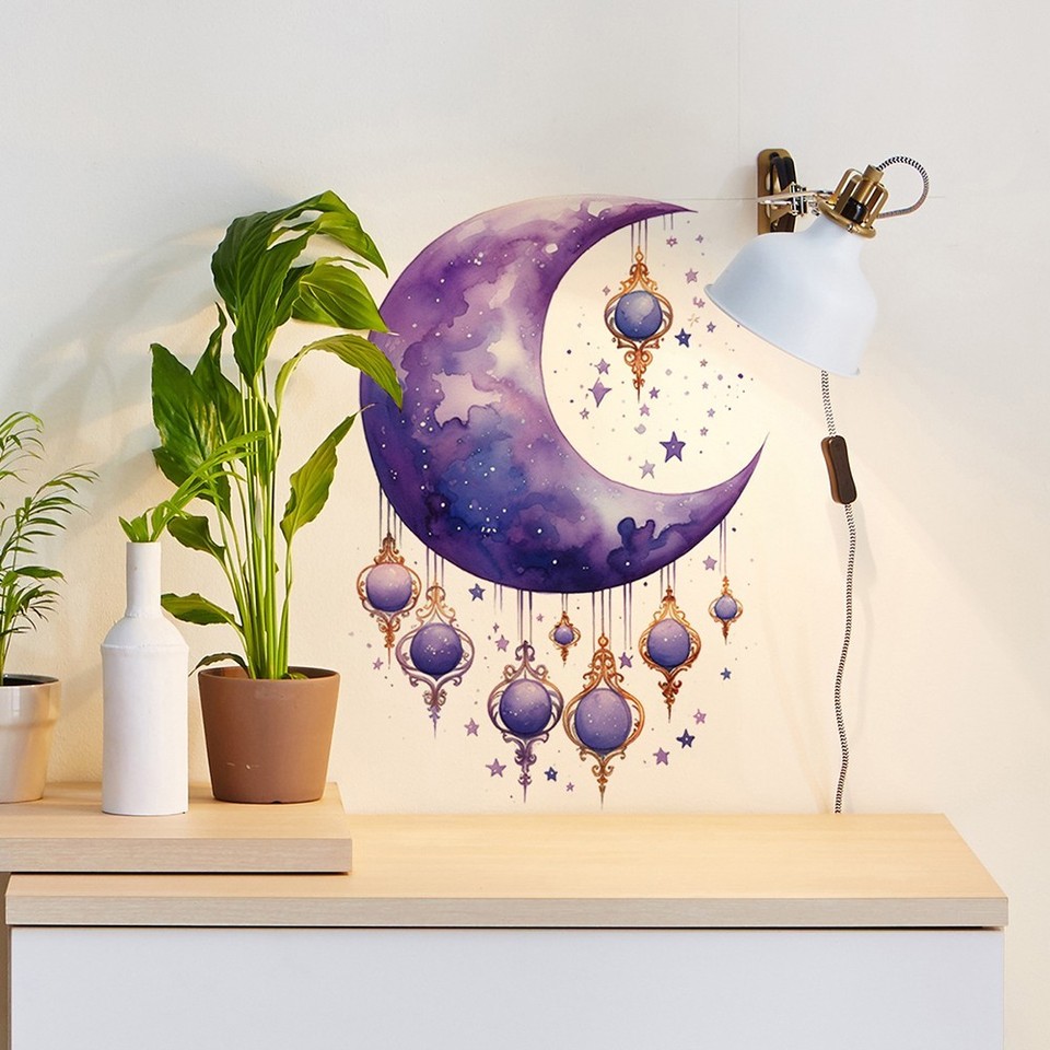 Stars Moon Home Room Decoration Room Supermarket Entrance Wall Stickers ...