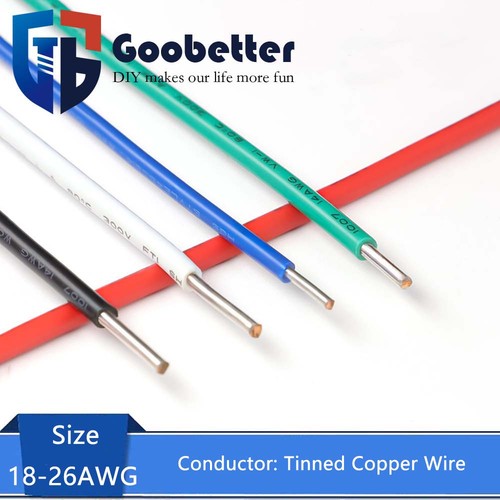 1007 Single Strand Single Core Cable Electronic Wire 18AWG-26AWG Tinned ...