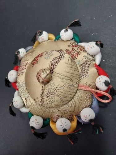 Vintage Asian Yellow Pin Cushion Sewing With Twelve Children Around ...