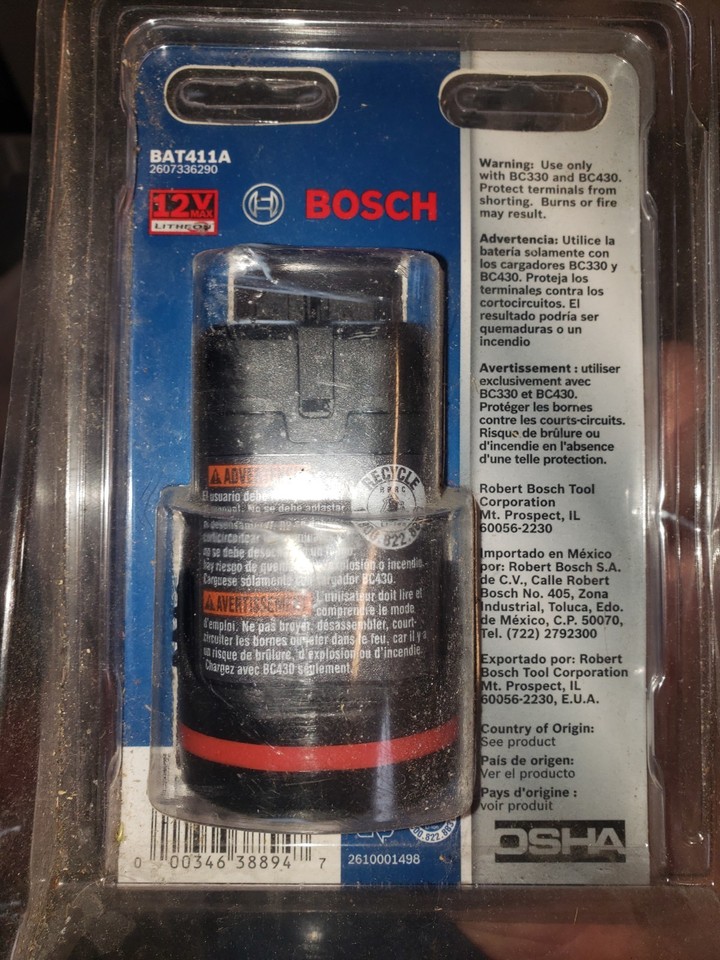 NEW Bosch 12 Volt 12V Max Litheon Battery Lithium Ion BAT414A | eBay