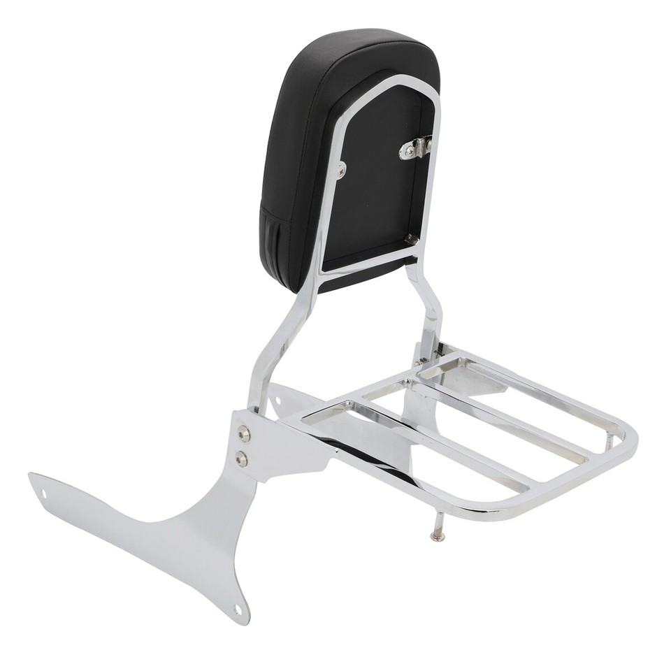 Chrome Backrest Sissy Bar Luggage Rack for Suzuki Intruder VL1500 ...