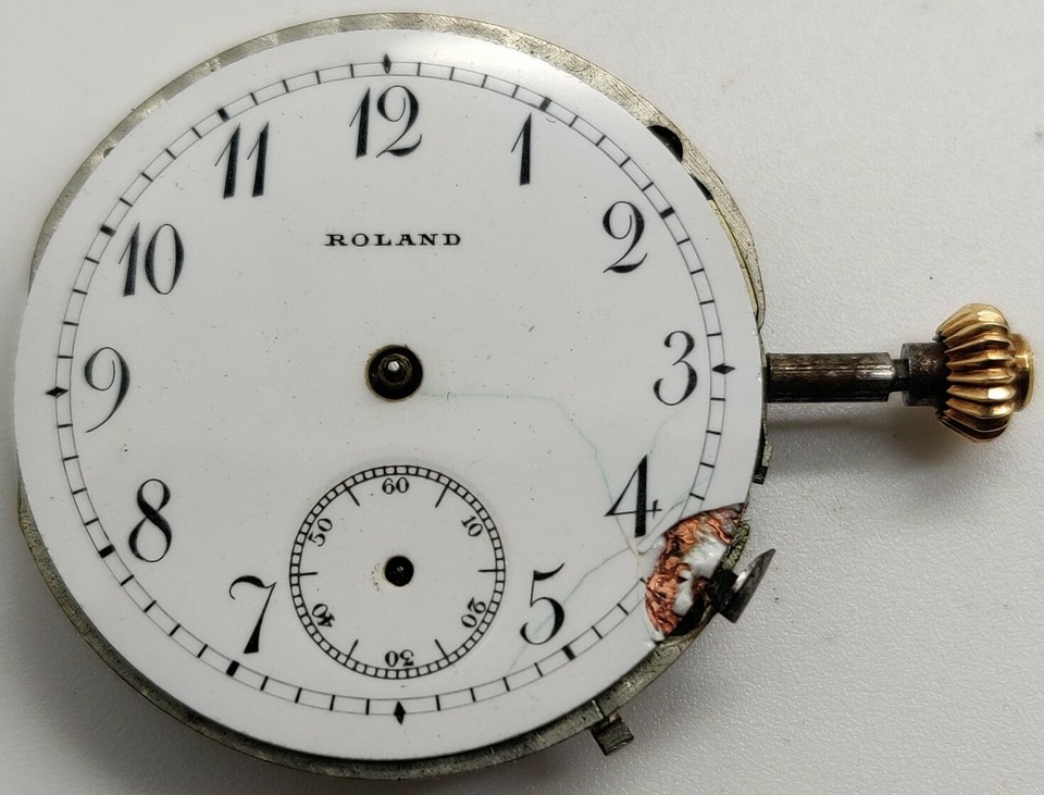 Rare Roland High Grade pocket watch movement for repair 29.7mm | eBay