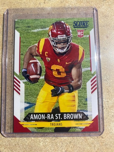 2021 Score Amon-Ra St. Brown RC Rookie Card #330 USC, Lions | eBay