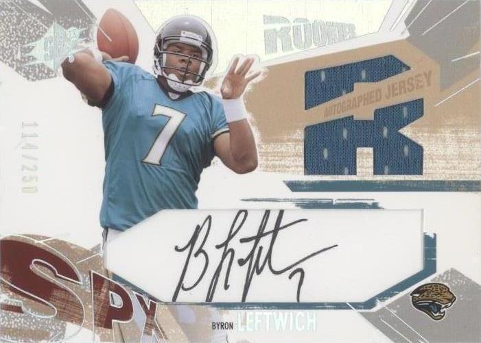 2003 SPx - SPx Rookies Autographed Jersey Byron Leftwich #207 /250 (AU ...