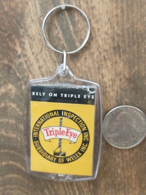Repurposed Vintage Matchbook Cover Triple Eye Inspection Keychain | eBay