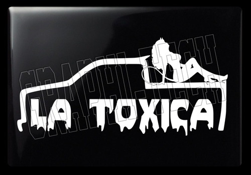 LA TOXICA DIABLA CAMIONETA TROKIANDO STICKER CALCOMANIA DECAL DE VINILO ...
