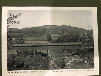 POSTCARD CONNECTICUT & RHODE ISLAND COVERED BRIDGE- SATAN’S KINGDOM ...
