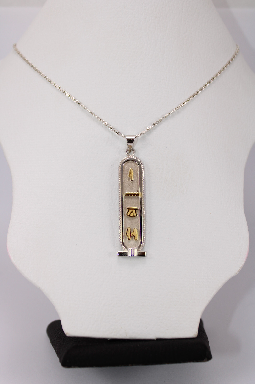 Egyptian Cartouche Personalized Necklace, 2 names in hieroglyphic, EN ...