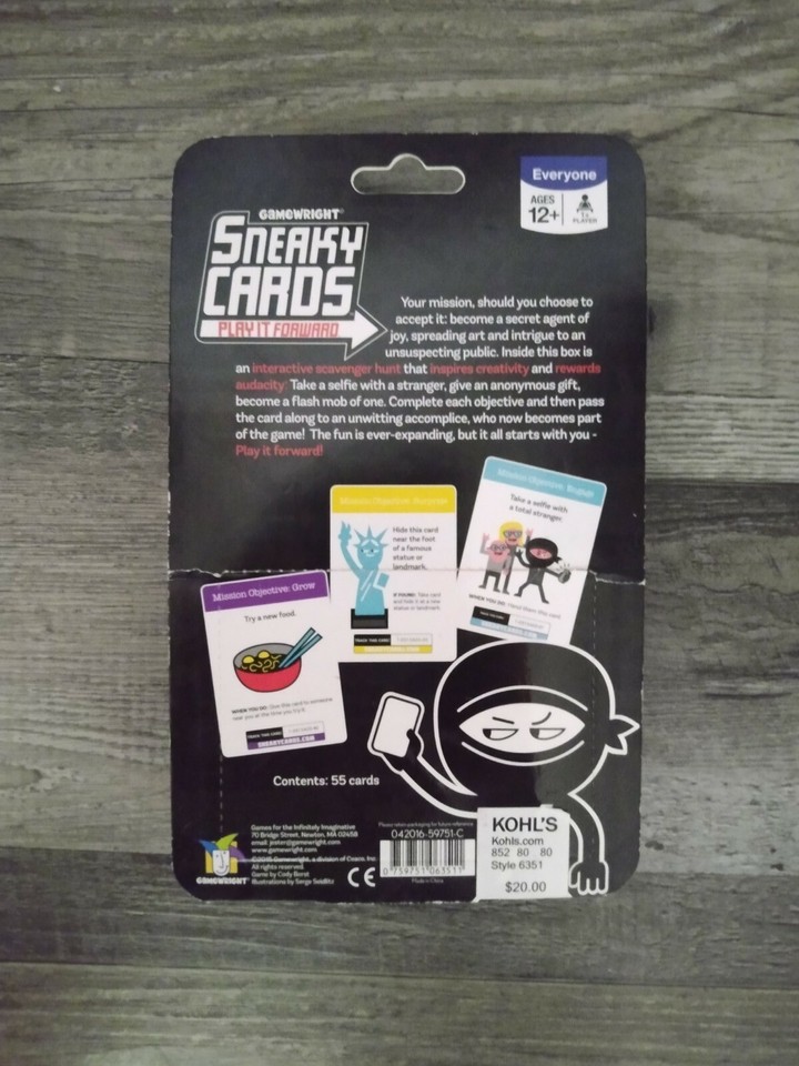 Interactive Scavenger Hunt Cell Phone Play It Forward Sneaky Cards Social Skills | eBay