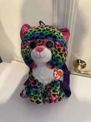 NWT Ty Fashion Beanie Boos Rainbow Leopard Dotty Plush Backpack | eBay