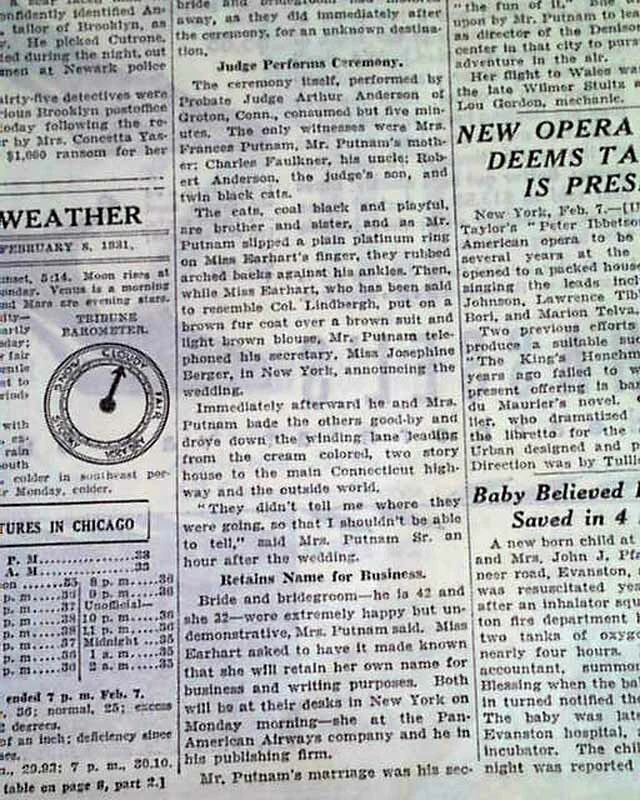 George Putnam Amelia Earhart Marriage