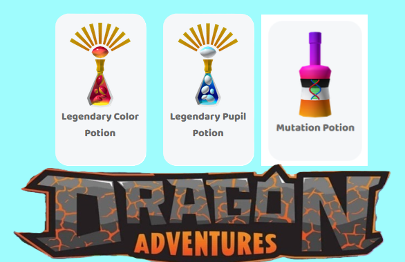 MUTATION POTION | LEGENDARY COLOR POTION - Roblox Dragon Adventures (DA ...