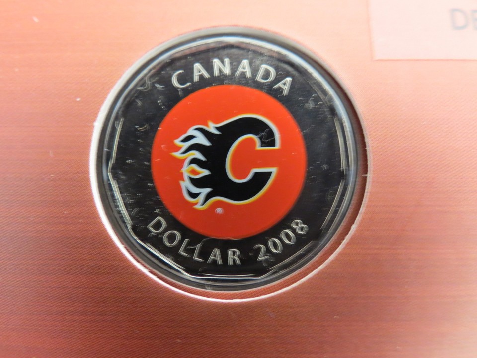 2008 Calgary Flames Commemorative Coin Set Canada Royal Canadian Mint ...