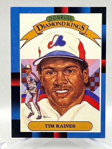 1988 Donruss MLB Baseball Card Diamond Kings #2 Tim Raines - Montreal ...