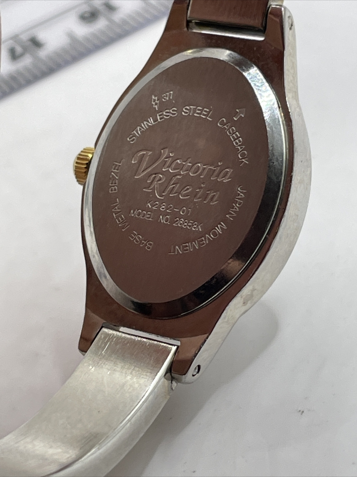 Victoria Rhein,women's,stainless steel band with gold accent,clasp | eBay