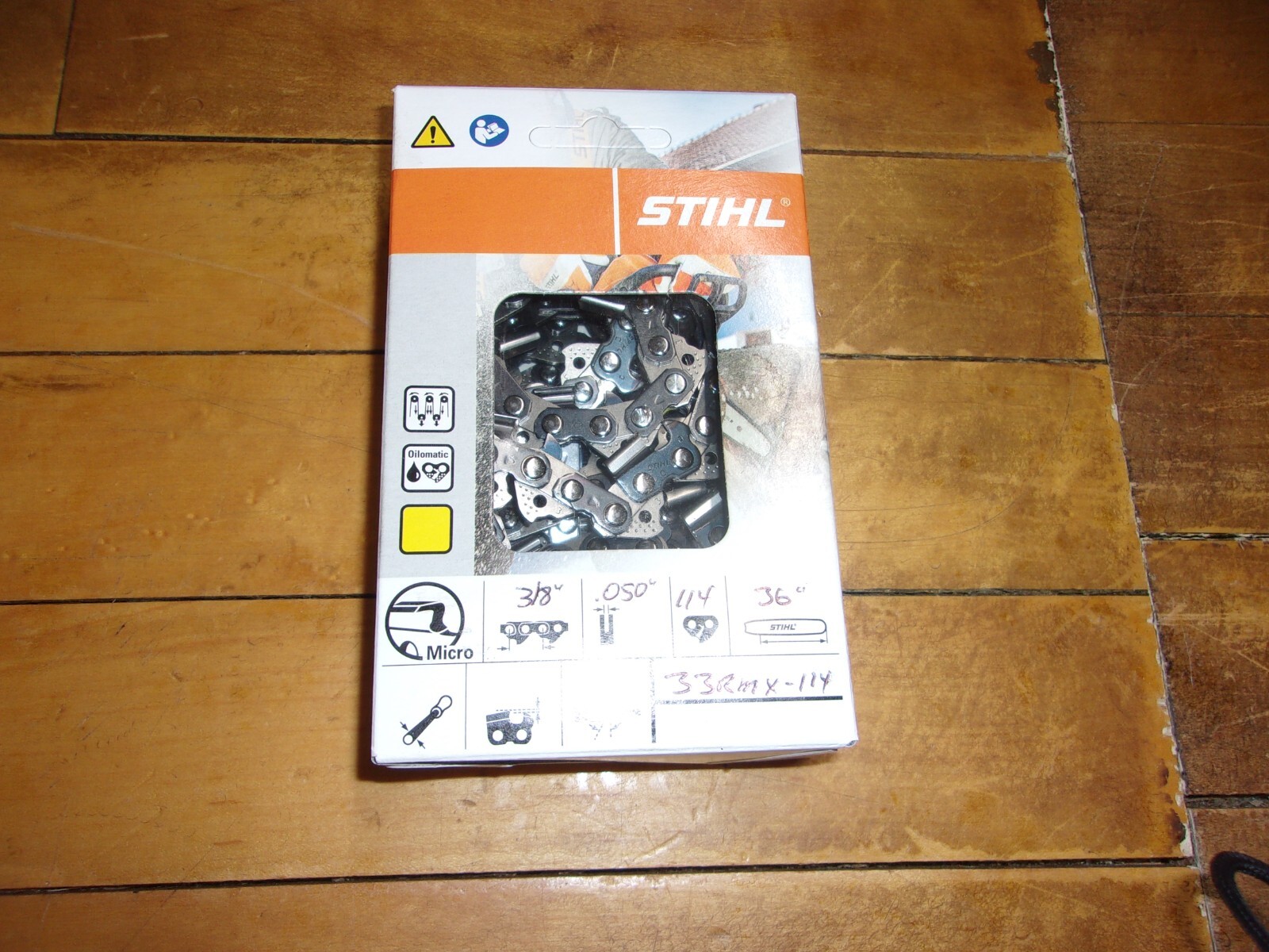Stihl 36" Semi Chisel "Ripping" Chain OEM 3/8" .050 114 DL 33RMX #GM ...