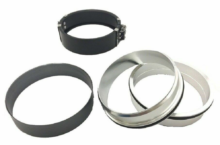 CLAMSHELL Black Pegasus Aluminum Clamp Flange kit 3.0" Aluminum pipe ...
