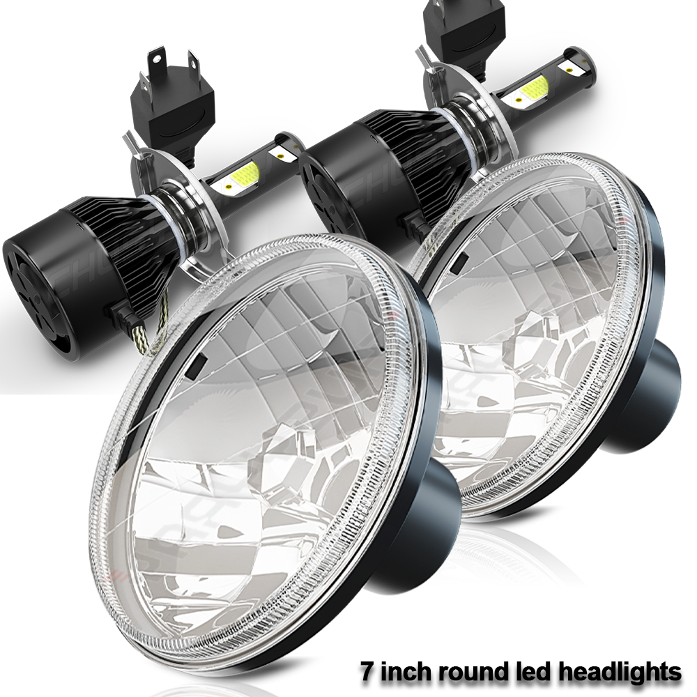 7 inch H6024 LED Round Headlight HI/LO Beam For 90-97 Mazda NA Miata ...