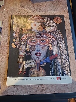 MTV Janet Woolley Vintage 1990 Print Ad 10x12 | eBay