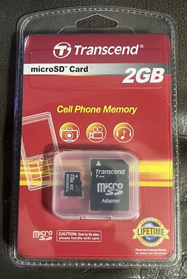 Brand New Transcend 2GB MicroSD Secure Digital Memory Card/ NIB | eBay