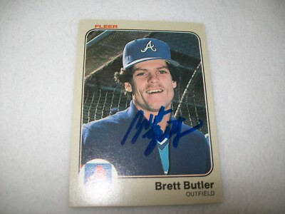 1983 FLEER BRETT BUTLER AUTOGRAPH SIGNED AUTO #132 ATLANTA BRAVES | eBay