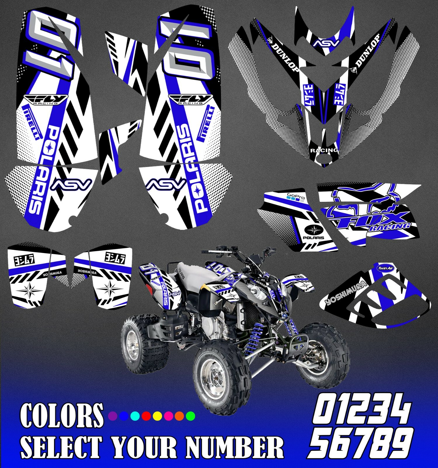 Polaris Predator 500 graphics full decals stickers kit atv | eBay