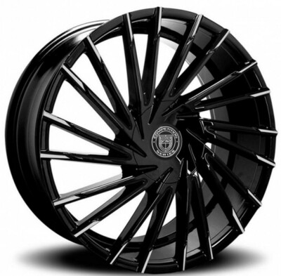 28 Lexani Wraith Rims Black MBT Wheels Fit Escalade Tahoe Silverado ...