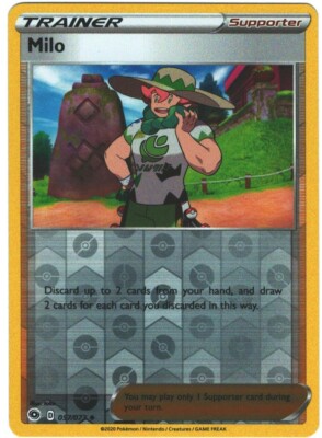 Milo 57/73 Champions Path Reverse Holo Uncommon Pokemon Card TCG 057/ ...