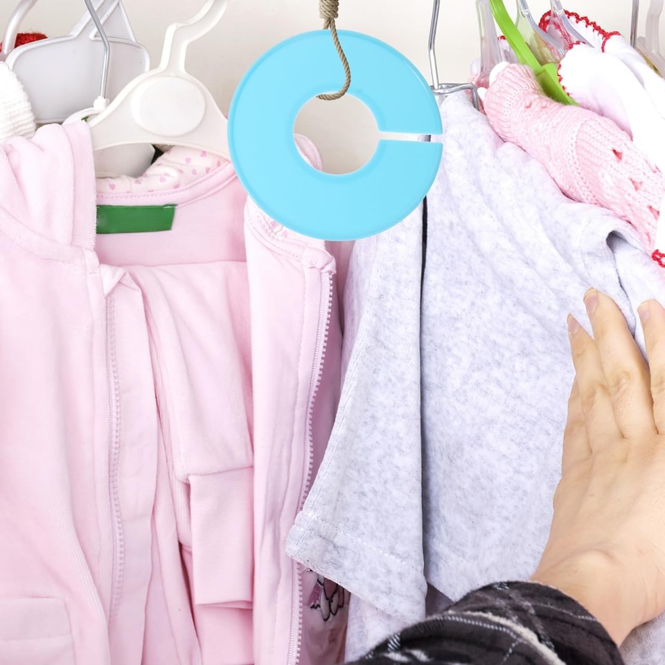30 Pcs Hangers Size Tags Colored Tabs Clothes Sorting Ring Closet ...