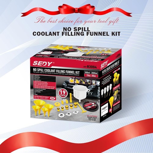 Ultimate No Spill Coolant Funnel Kit - 19-Piece Spill-Free Radiator ...