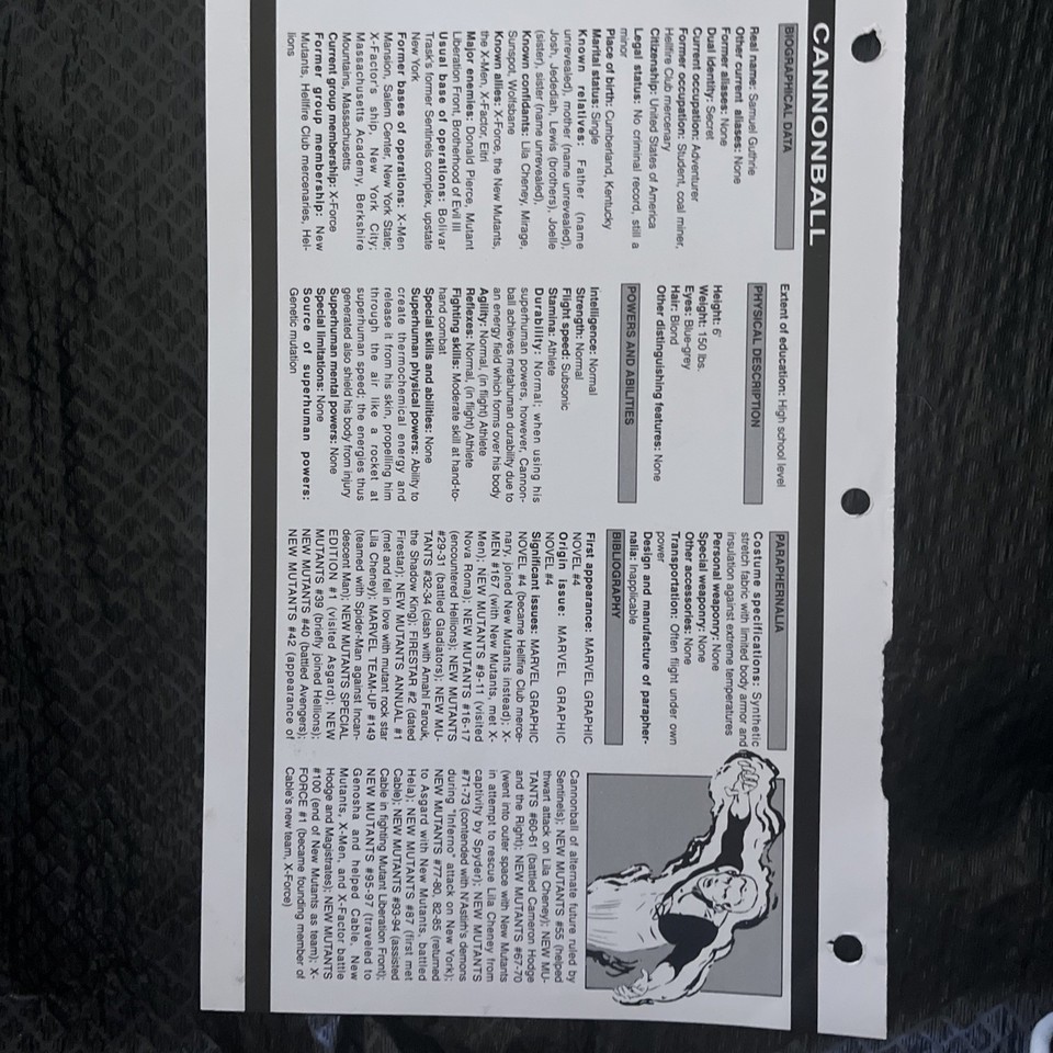 Marvel Cannonball Animation Model Sheet Production Art | eBay