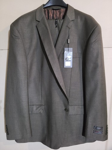 Men's Olive Suit Iridescent Ogee Inlay Angelo Rossi Regular Fit w/Pants ...