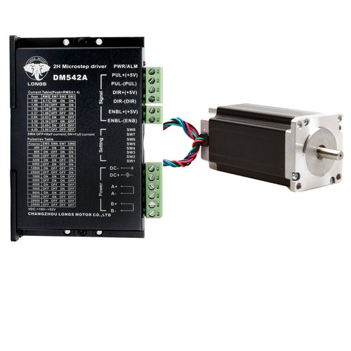 1 axis Nema 23 stepper motor 425 oz.in single & Driver DM542A ...