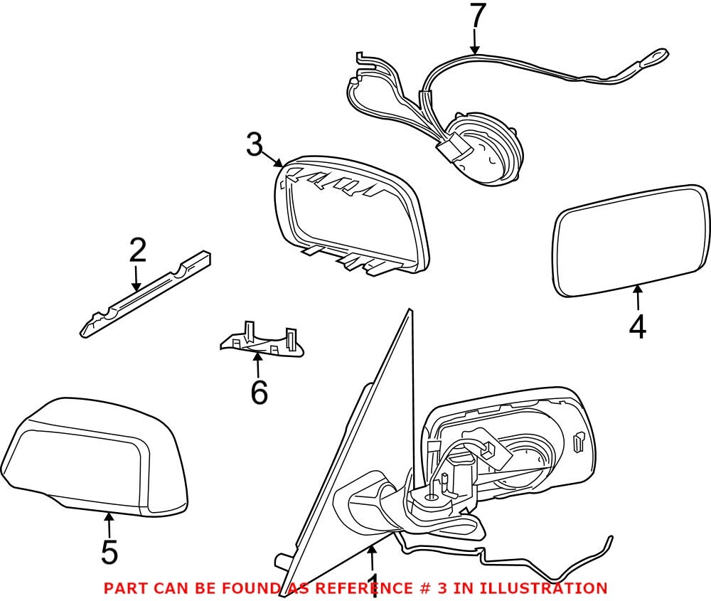 Genuine+BMW+OEM+51163412285+Mirror+Frame+Left for sale online | eBay