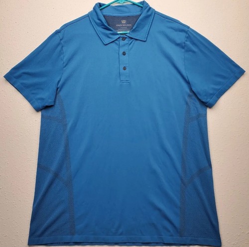 Mack Weldon Polo Shirt Mens XL Blue Short Sleeve Performance For Daily ...