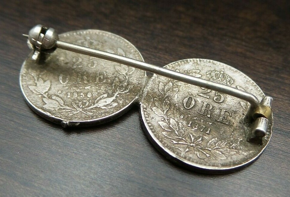 Antique 1800s Hand Made Swedish Coin Silver & Imperia… - Gem