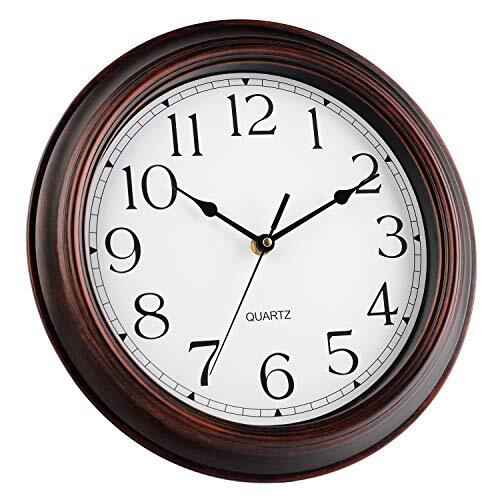 12 Inch Wall Clocks Battery Operated Silent Non-Ticking Wall Clock ...