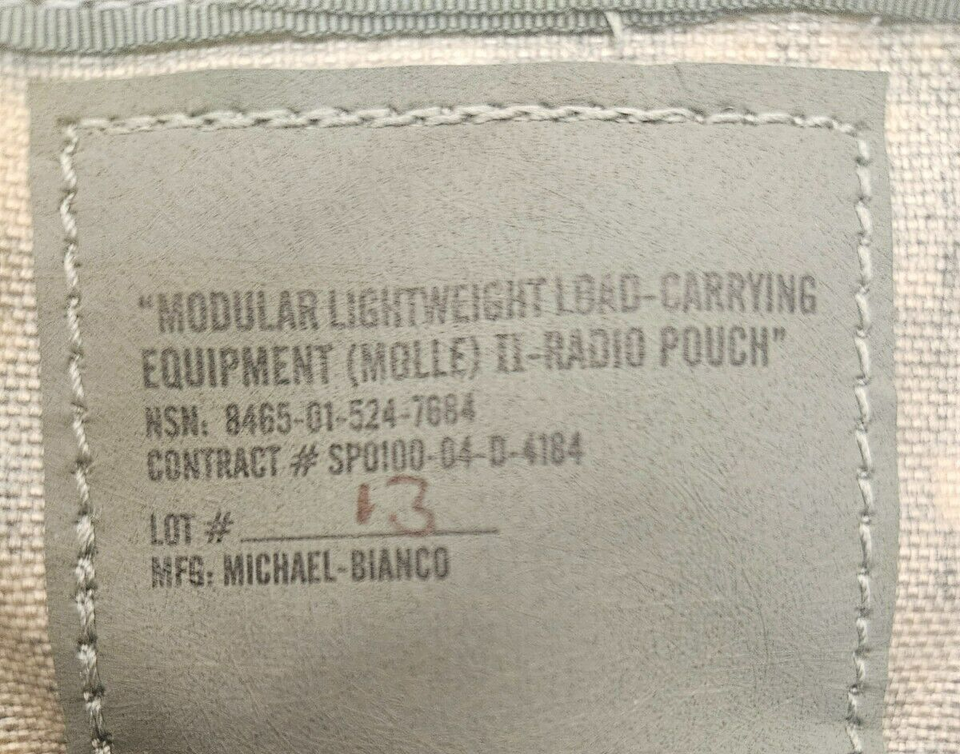 NEW AUTHENTIC USGI RADIO POUCH - ACU CAMO - MOLLE II RUCK MILITARY DUMP ...