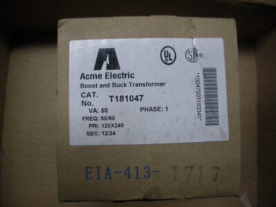Acme T181047 50VA buck-boost transformer 120/240-12/24 5 available NIB ...
